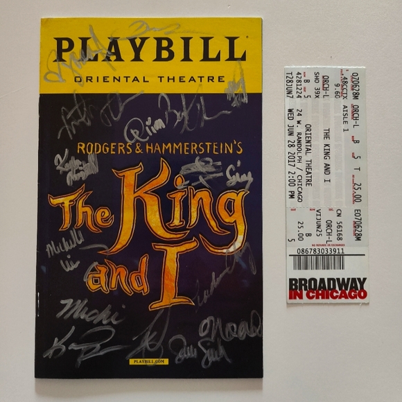 Art | Authentic Signed The King And I Playbill Wticket | Poshmark